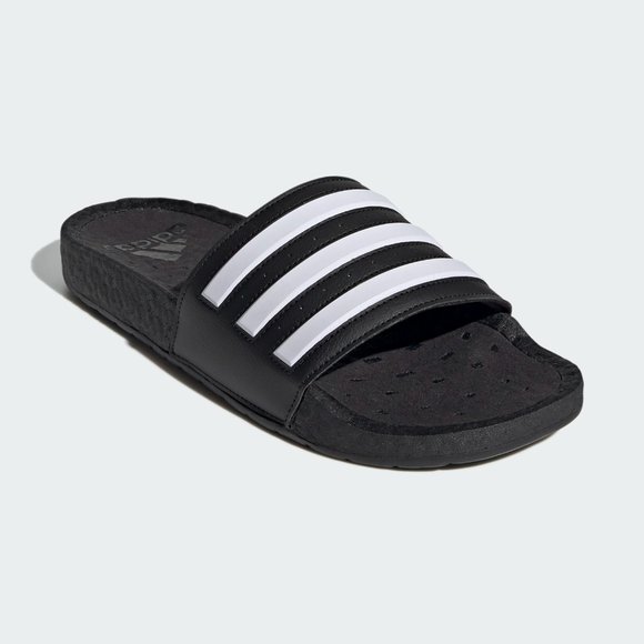 adidas | Shoes | Adidas Cushioned Sandals Adilette Boost Slides Black ...